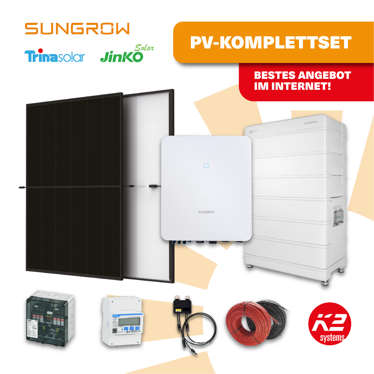 SUNGROW 5-15 kWp photovoltaic system complete set – Solarvie
